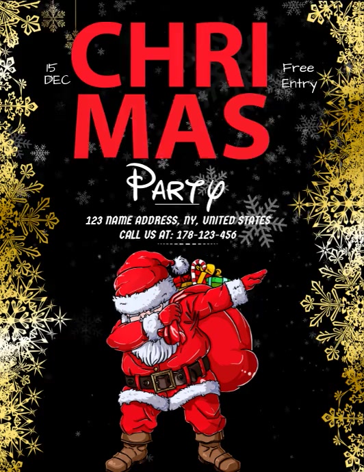 christmas party poster Template | PosterMyWall