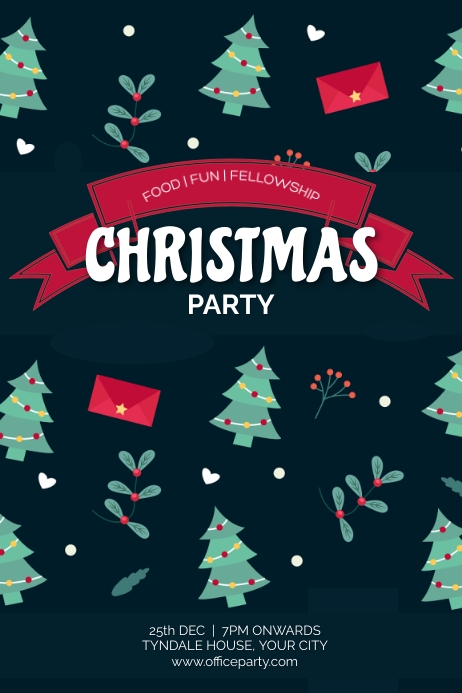 christmas party poster Template | PosterMyWall