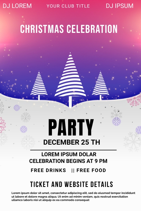 Copia de CHRISTMAS PARTY POSTER TEMPLATE | PosterMyWall
