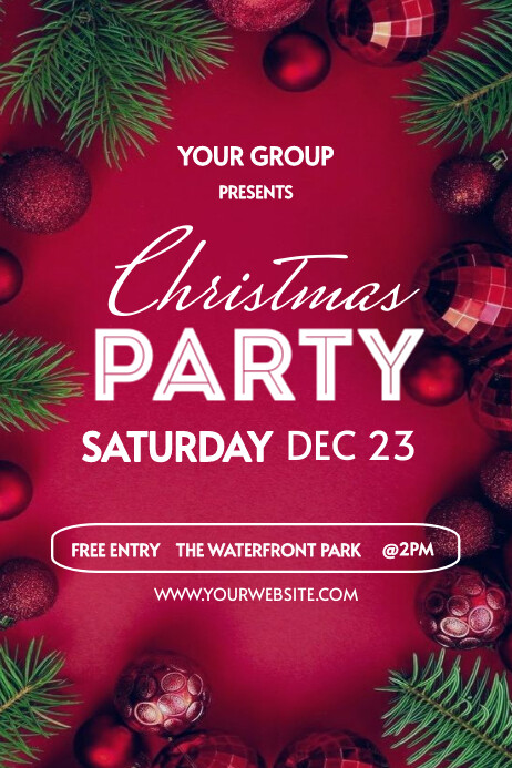 Copy of Christmas Party Poster Template | PosterMyWall