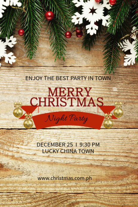 Christmas Party Poster Template | PosterMyWall