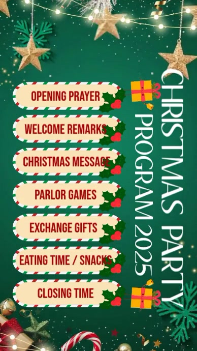 Plantilla de Christmas Party Program List | PosterMyWall