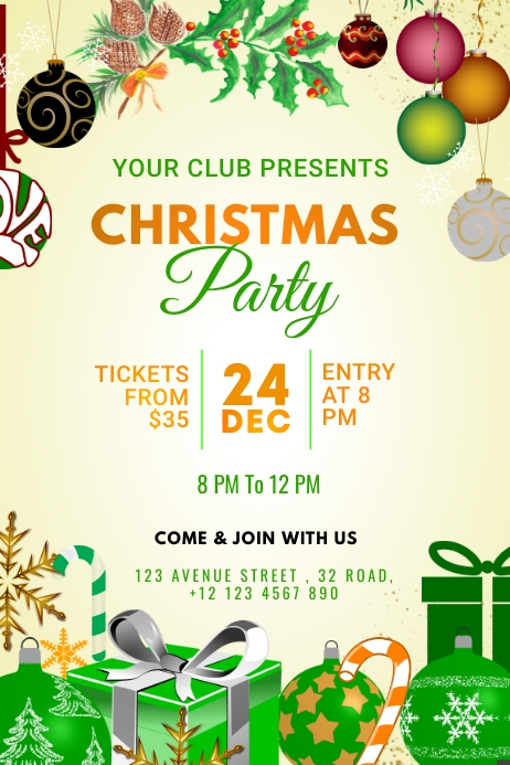 Plantilla de Promoción de Fiesta de Navidad | PosterMyWall