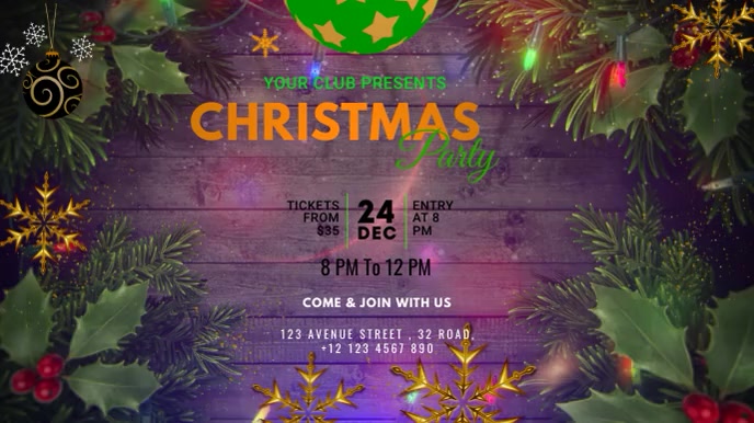 Christmas Party promotion Template | PosterMyWall