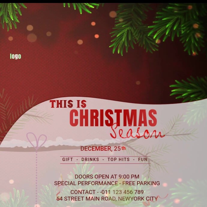 Plantilla de Christmas Party promotion | PosterMyWall
