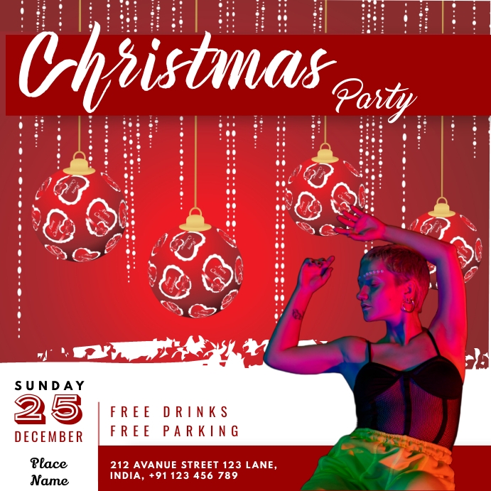 Christmas Party promotion Template | PosterMyWall