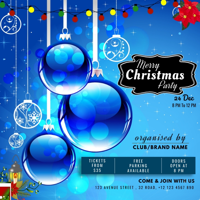 Christmas Party promotion Template | PosterMyWall