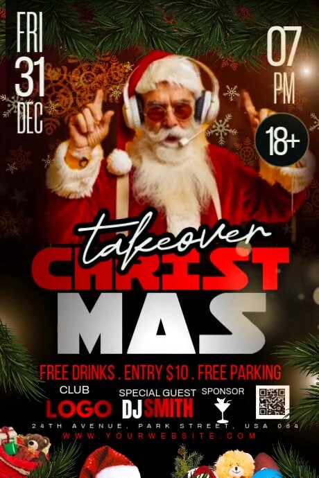 Copy of Christmas Party Takeover | PosterMyWall