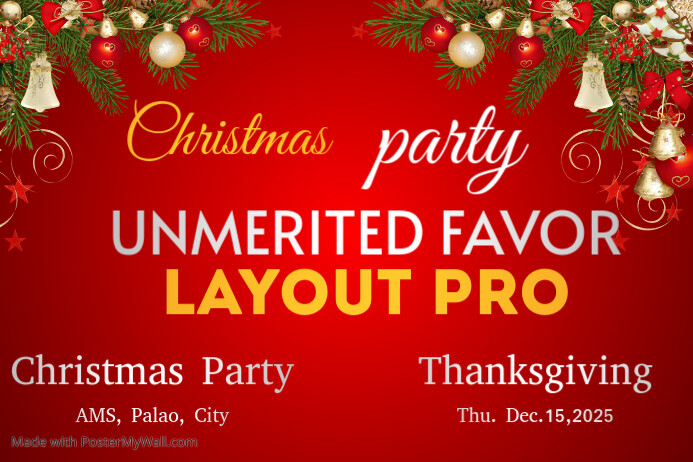 Christmas Party Tarpaulin Layout Template | PosterMyWall