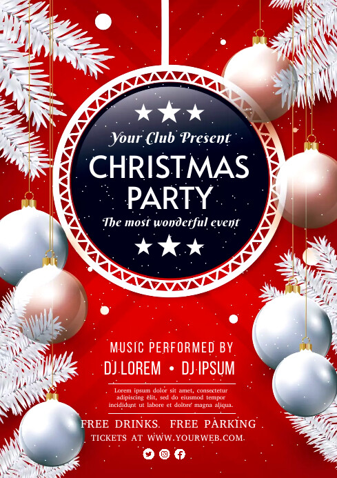 CHRISTMAS PARTY TEMPLATE | PosterMyWall