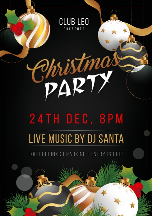 christmas party template | PosterMyWall