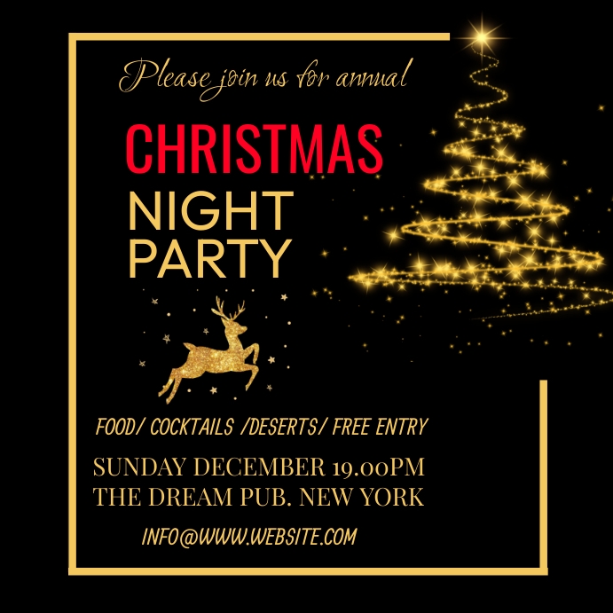 Christmas party template | PosterMyWall