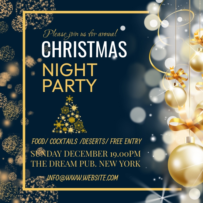Christmas party template | PosterMyWall