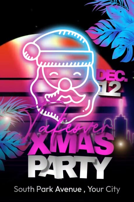 Christmas Party Video Template | PosterMyWall