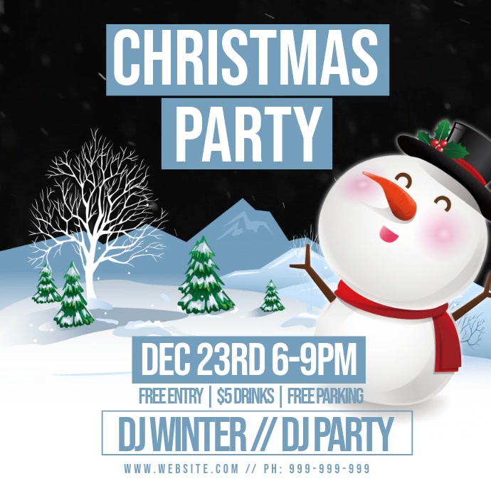 Christmas Party Video Template | PosterMyWall