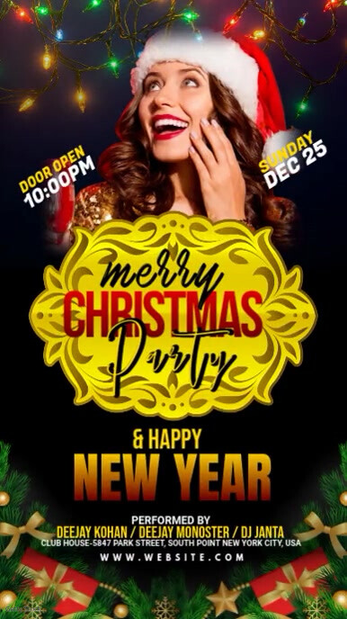 Christmas Party WhatsApp Status Template | PosterMyWall