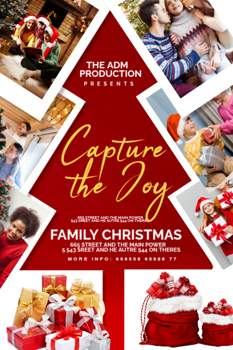 Christmas photo collage poster Christmas photo collage A4 Christmas ...