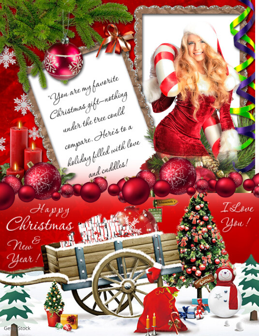 Copy of Christmas Picture Frame and wish | PosterMyWall