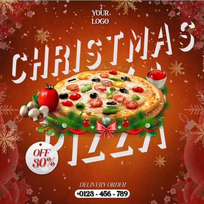 Christmas Pizza Best Deals (1) Template | PosterMyWall
