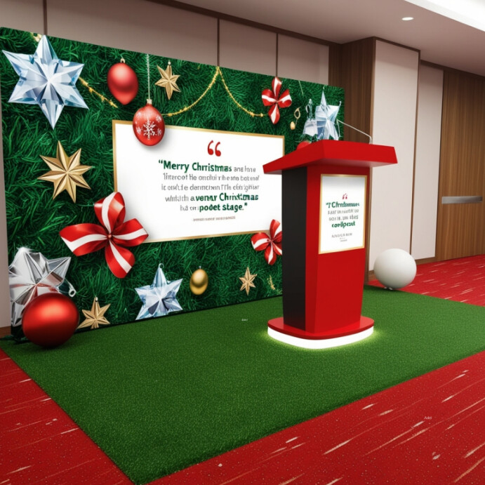Christmas podium stage Template | PosterMyWall