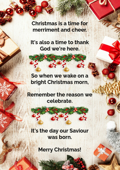 Copy of Christmas Poem | PosterMyWall