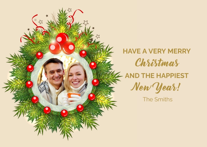 christmas postcard with photo Template | PosterMyWall