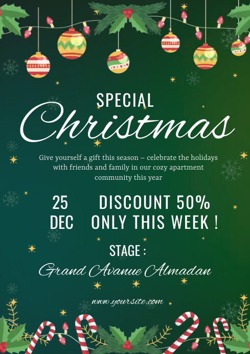 CHRISTMAS POSTER Template | PosterMyWall