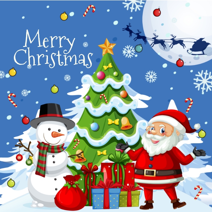Christmas poster design with Santa Claus and Template | PosterMyWall