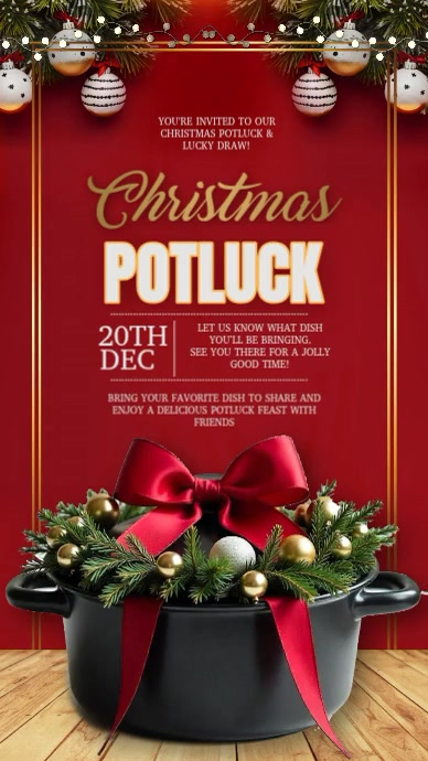 Christmas potluck Template | PosterMyWall