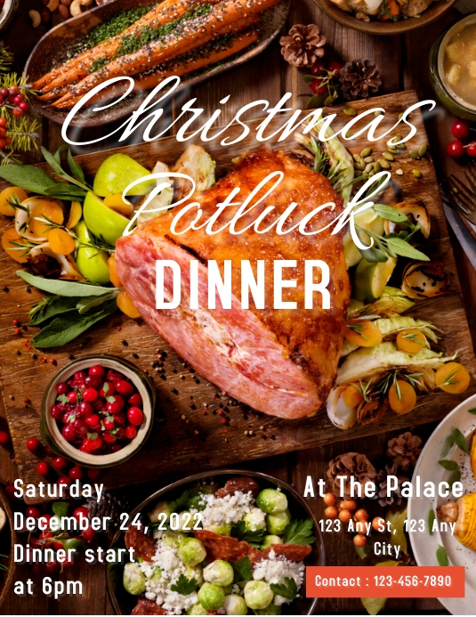 Copy of Christmas Potluck | PosterMyWall