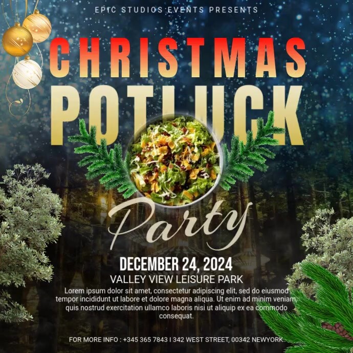 Christmas Potluck Template | PosterMyWall