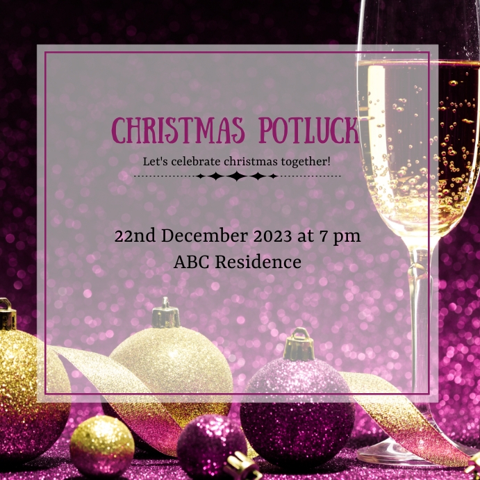 Christmas Potluck Template | PosterMyWall