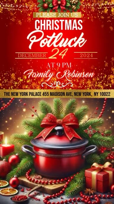 Copy of Christmas Potluck | PosterMyWall