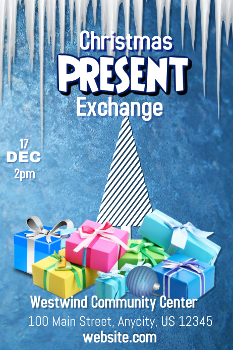 Christmas Present Exchange Template | PosterMyWall