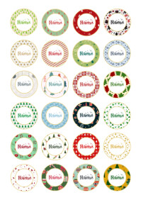Christmas Presents Name Tags Labels Stickers Template | PosterMyWall