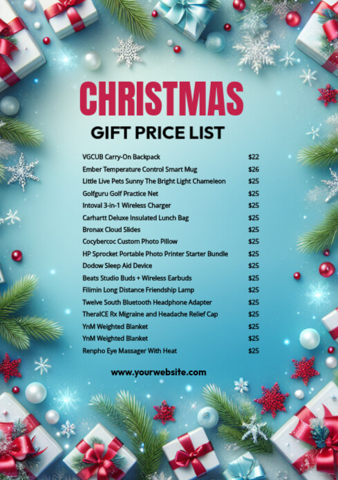 Christmas Price List Flyer Template | PosterMyWall