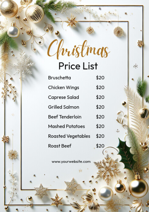 Christmas Price List Template | PosterMyWall