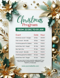 Christmas Program Schedule Flyer Template | PosterMyWall