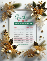 Christmas Program Schedule Flyer Template | PosterMyWall