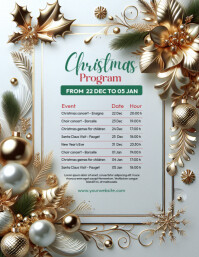 Christmas Program Schedule Flyer Template | PosterMyWall