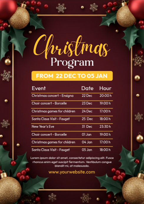 Christmas Program Flyer Template | PosterMyWall