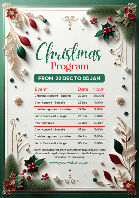 Copy of Christmas Program Flyer Template | PosterMyWall