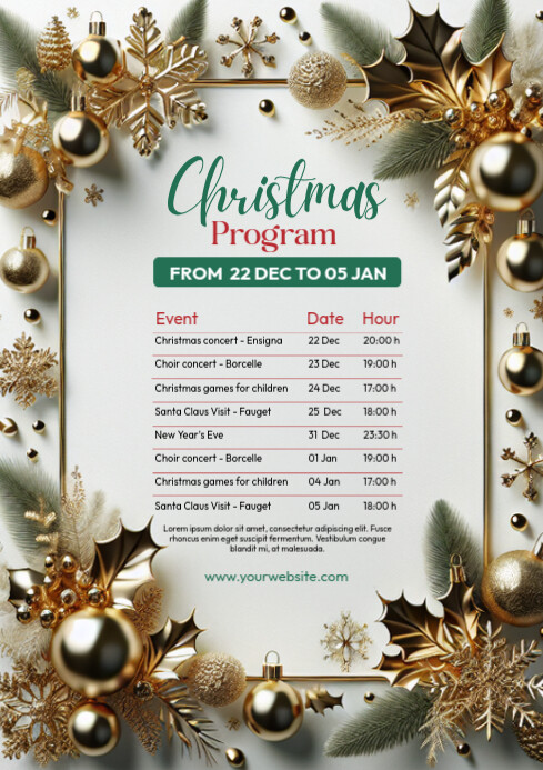 Plantilla de Christmas Program Flyer Template | PosterMyWall