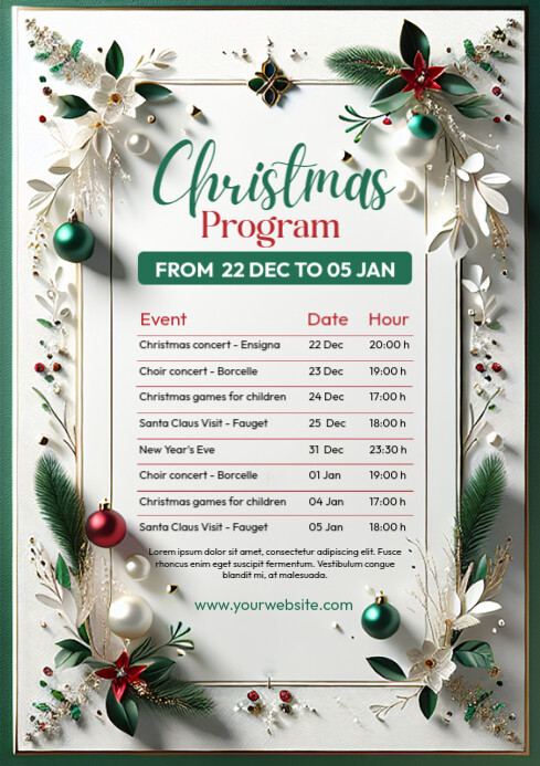 Copy of Christmas Program Flyer Template | PosterMyWall