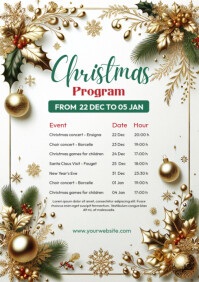 Christmas Program Schedule Flyer Template | PosterMyWall