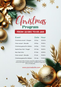 Christmas Program Schedule Flyer Template | PosterMyWall