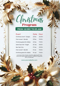 Christmas Program Schedule Flyer Template | PosterMyWall
