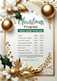 Christmas Program Schedule Flyer Template | PosterMyWall