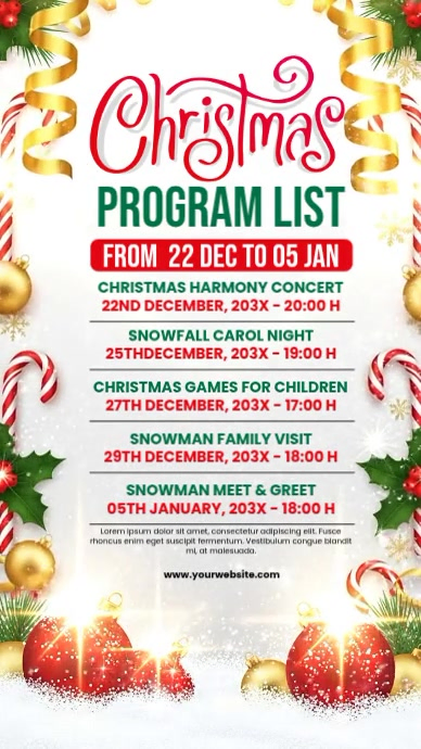 Christmas program template | PosterMyWall