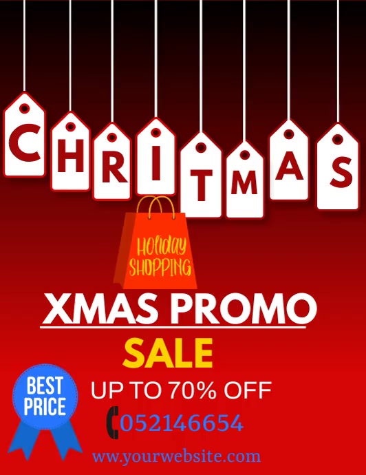 Christmas promo flyer template | PosterMyWall